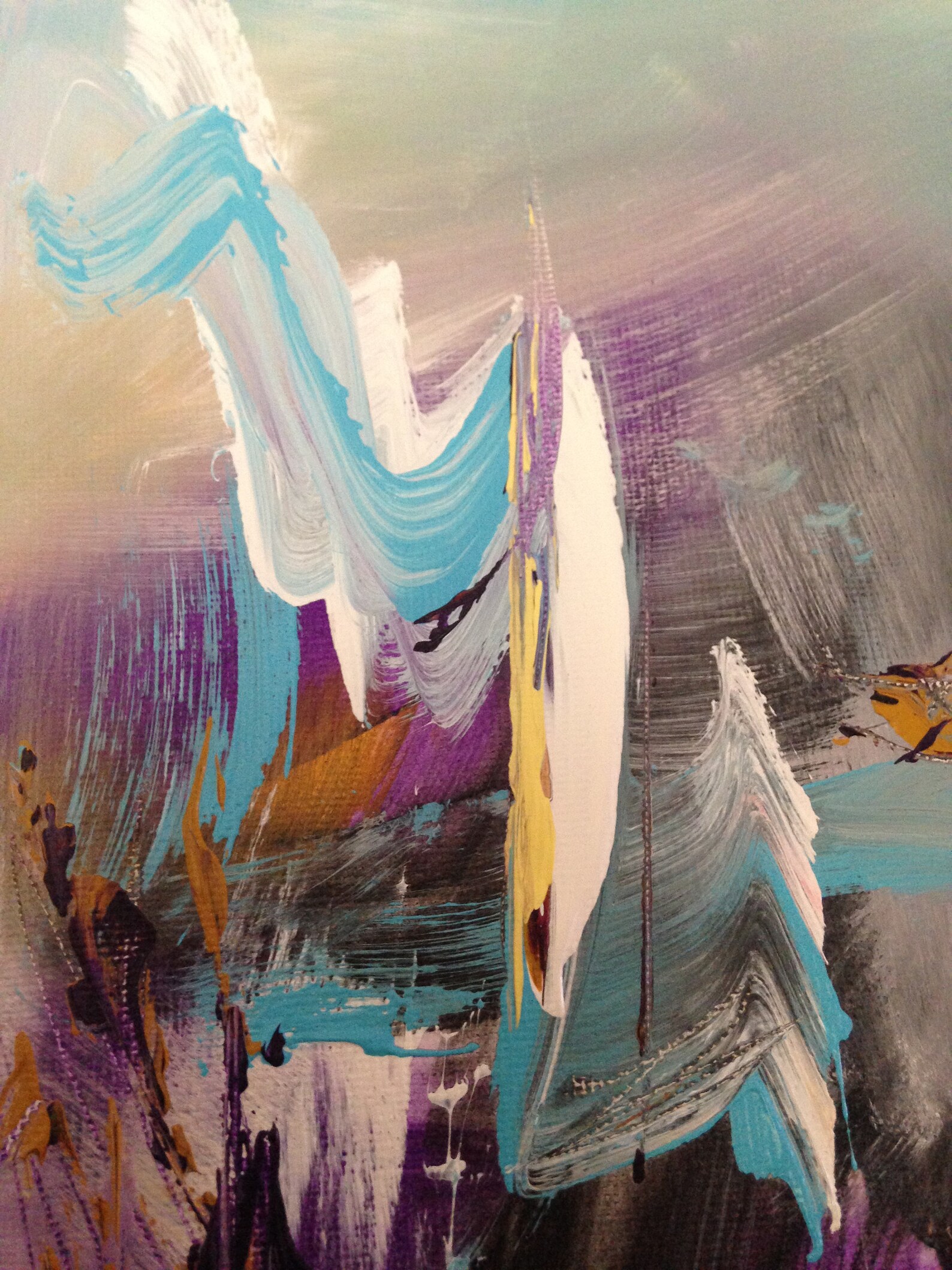 Dangerous Chase Abstract Art Handmade Abstract Painting on | Etsy