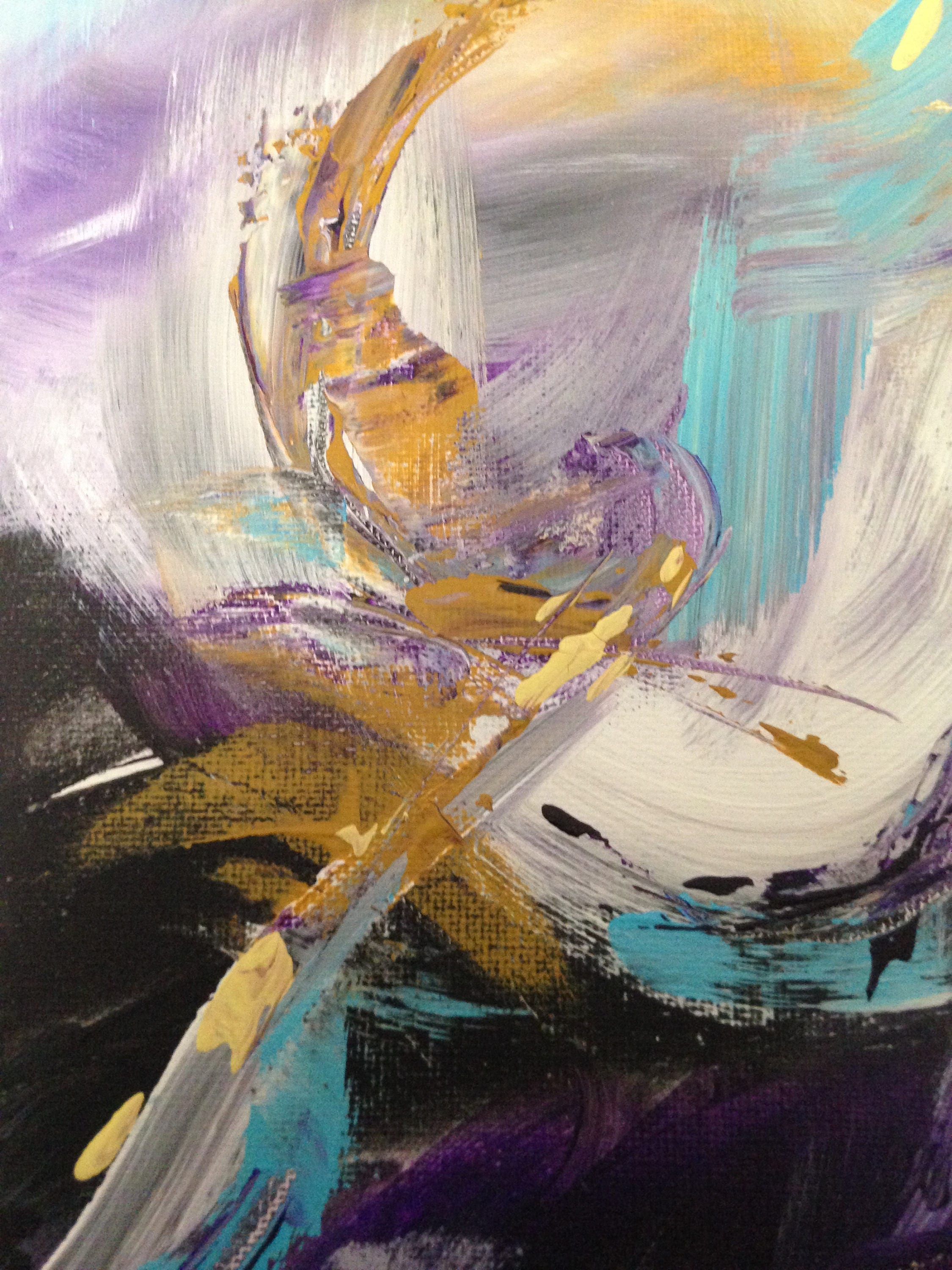 Dangerous Chase Abstract Art Handmade Abstract Painting on | Etsy