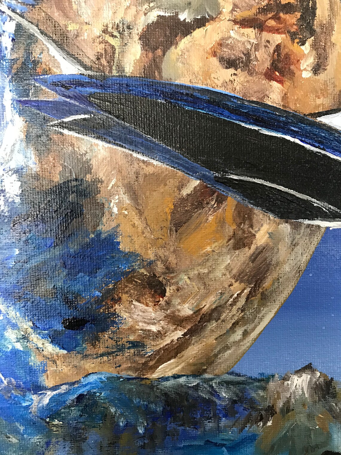 Fantasy Space Ship on an Alien Planet Acrylic Painting on | Etsy