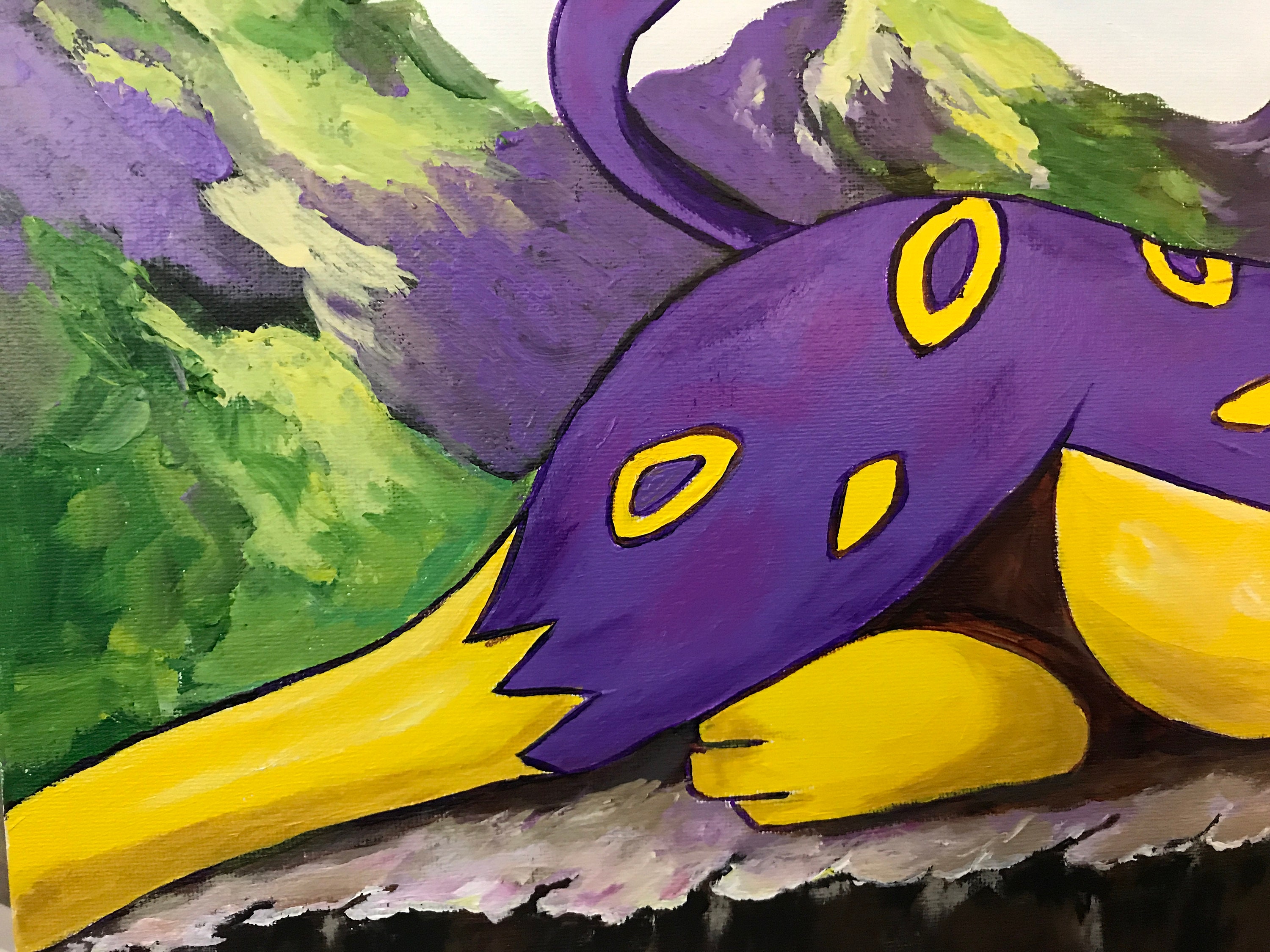 Liepard Pokemon Fan Art Handmade Acrylic Painting On | Etsy