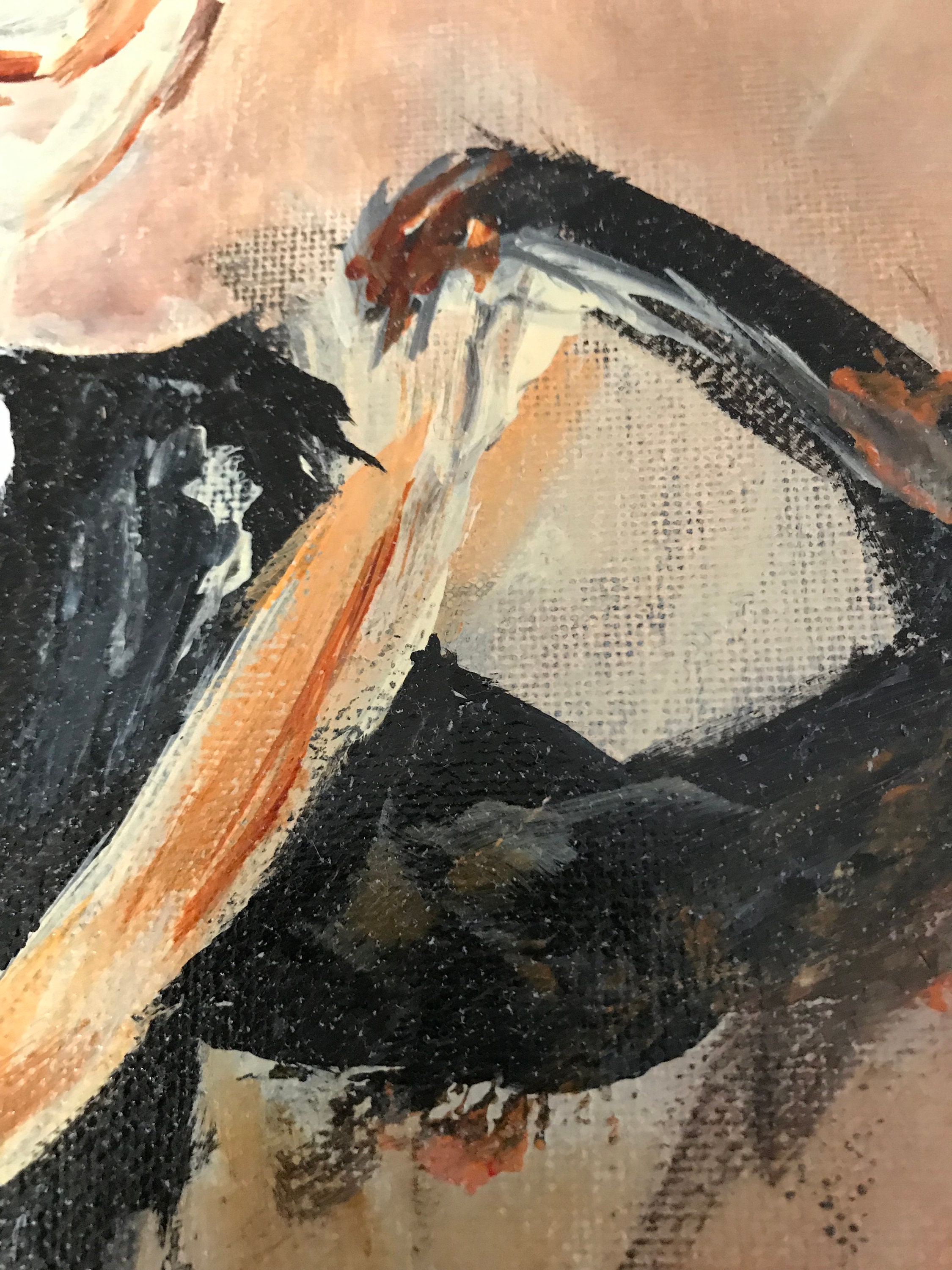 Tango dansen paar Abstract figuur schilderij acryl op 16 x | Etsy