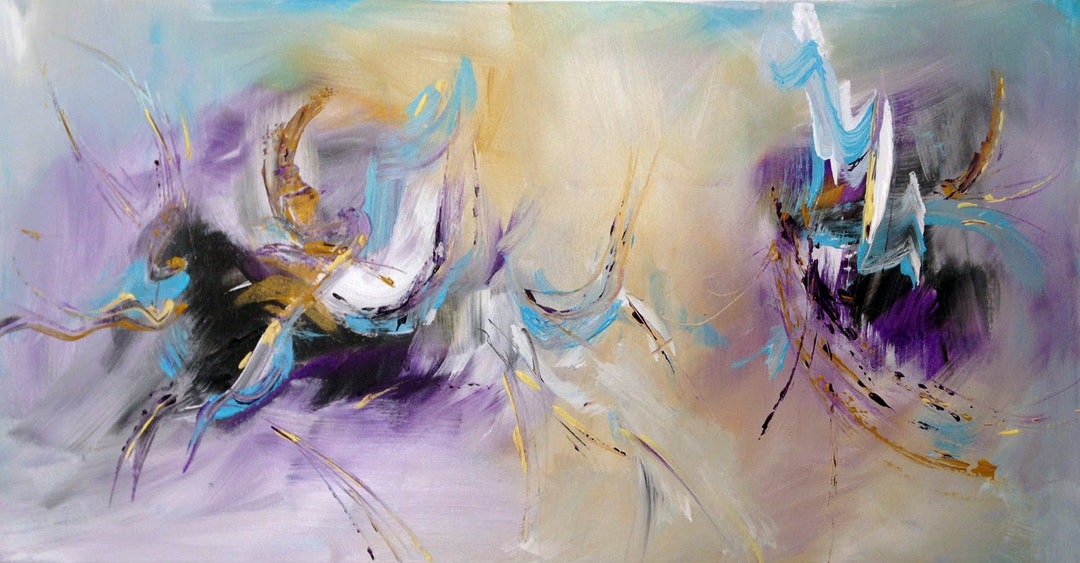 Dangerous Chase - Abstract Art, Handmade Abstract Painting on Canvas - Etsy