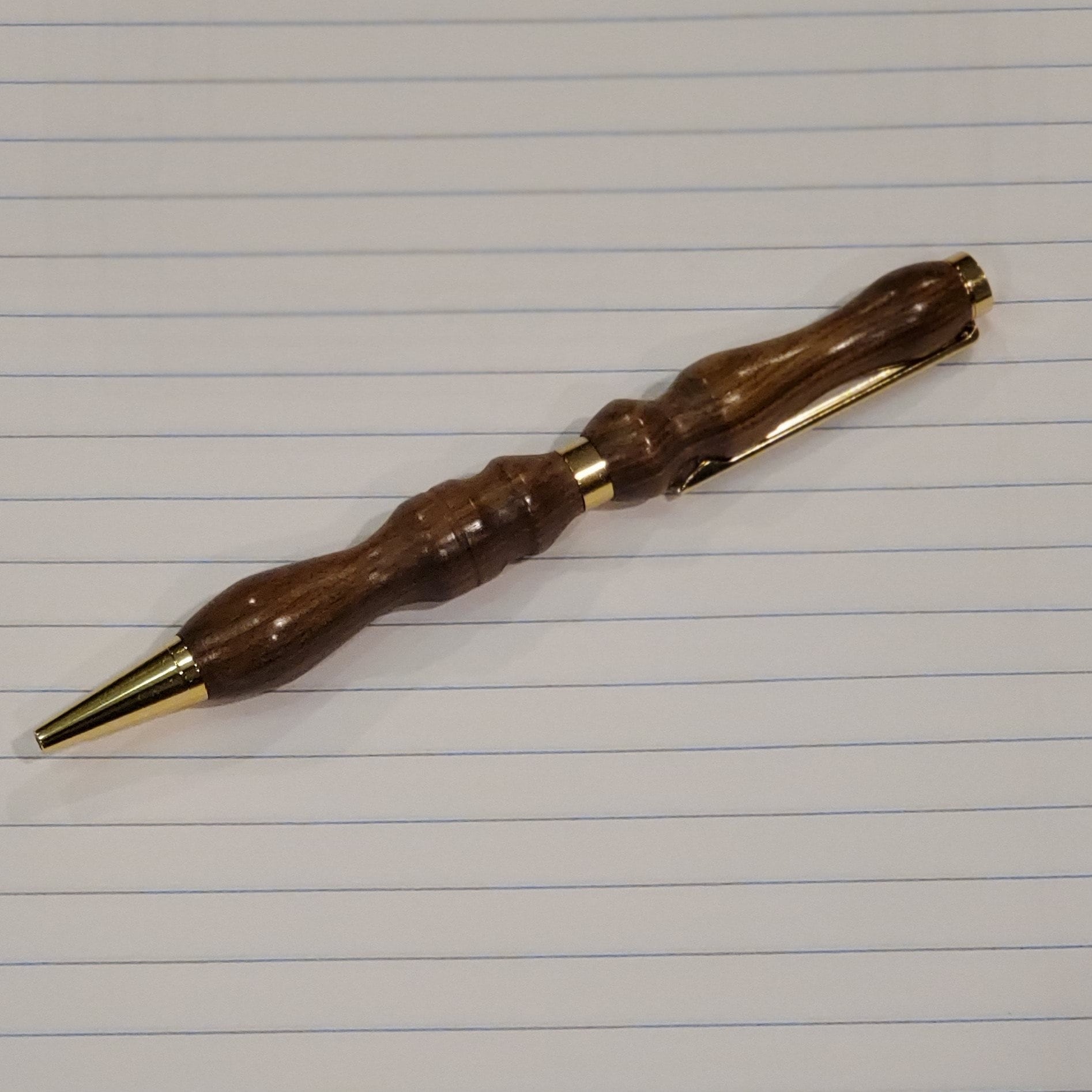 Slimline Handmade Wood Pen Tamboti Wood With Gold Hardware - Etsy