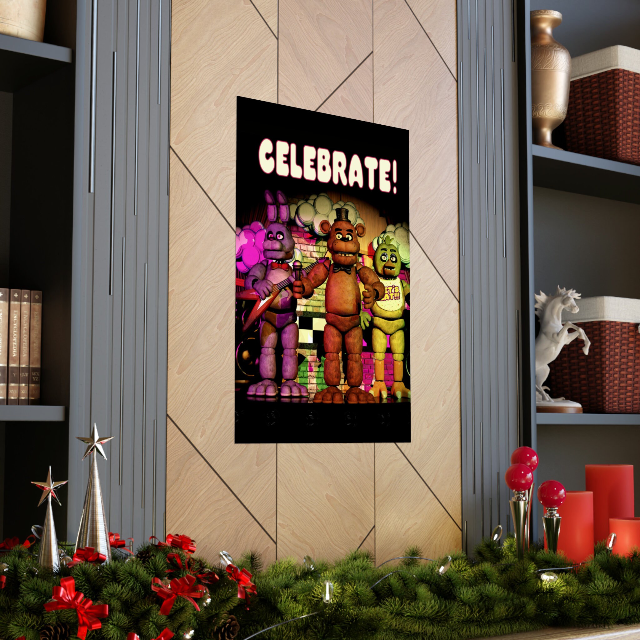 FNAF CELEBRATE Poster Five Nights at Freddys Celebrate Poster Celebrate ...