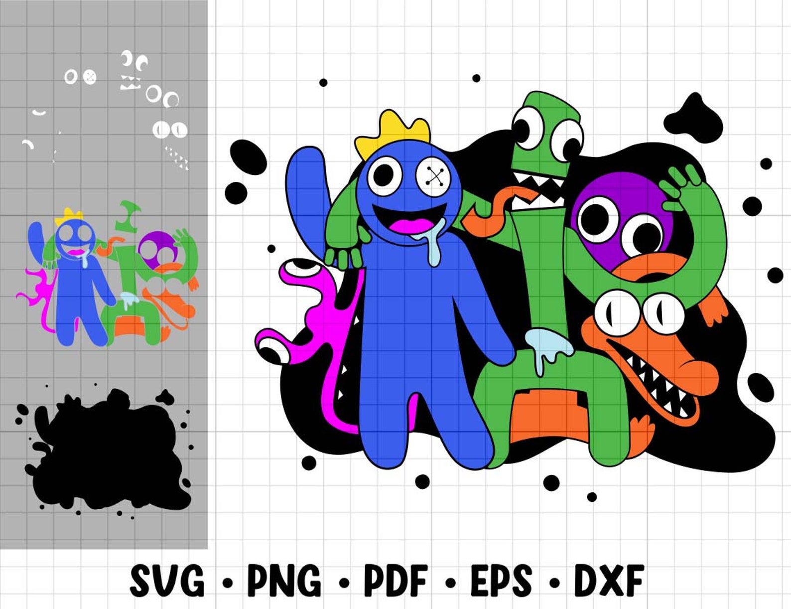 Rainbow Friends Cutting File, Cut File, Cricut, Plotter, Еasy to Use ...