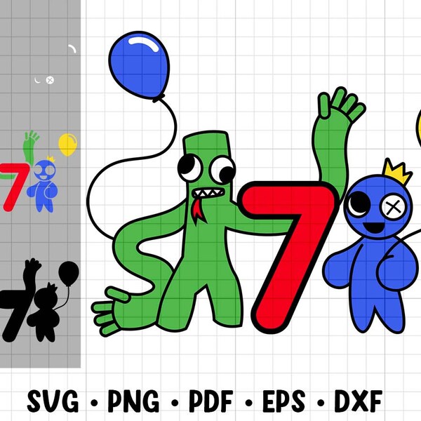 Rainbow Friends Birthday Cake - Etsy