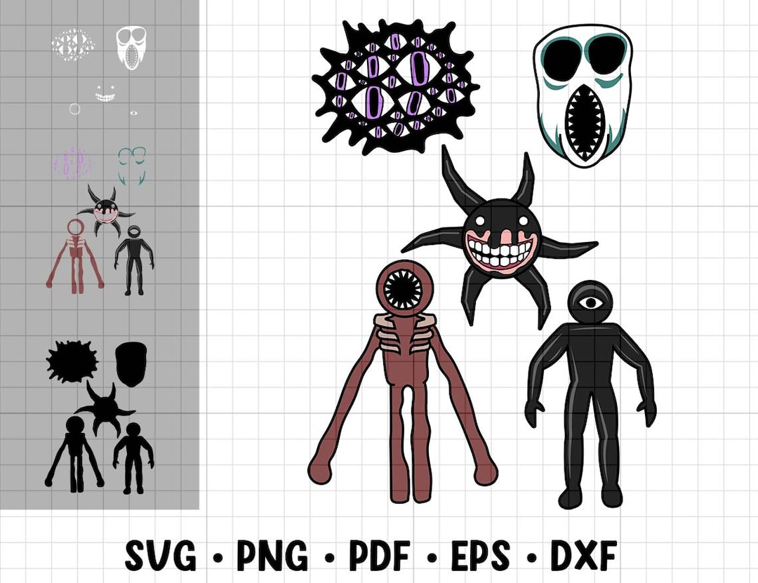 Roblox Doors Characters Cutting File, Cut File, Cricut, Plotter, Еasy ...