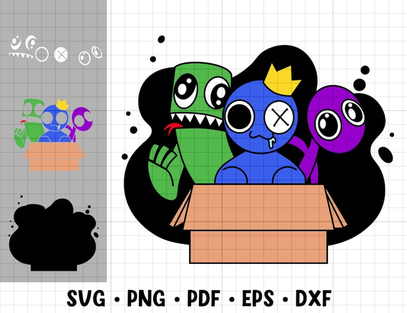 Rainbow Friends SVG, Rainbow Friends PNG, Cutting File, Cut File ...