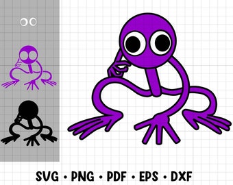 Rainbow Friends SVG, Purple SVG, Purple 7th Birthday Png, Cutting File ...