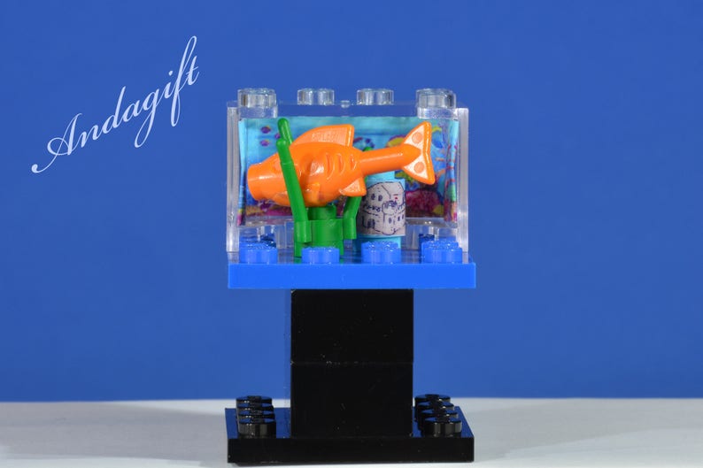 LEGO NEW large fish tank aquarium custom set with custom | Etsy