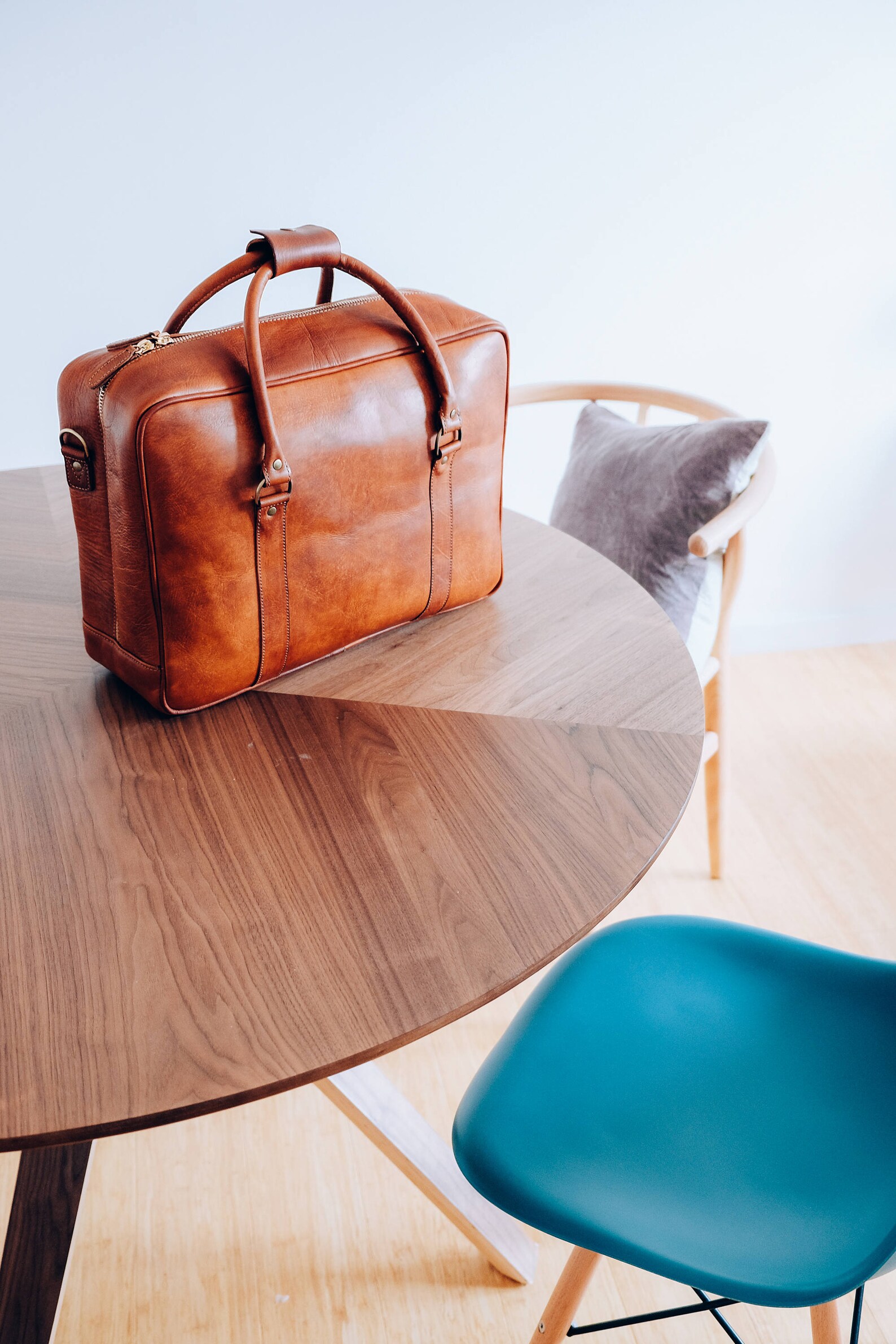 Soft Leather Briefcase, Business Bag, Cognac Laptop Work Bag, Leather ...