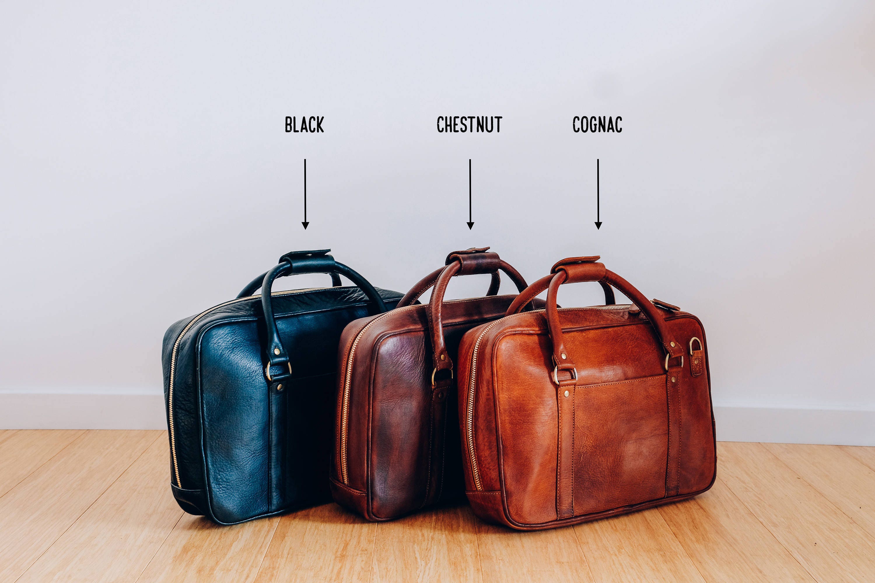 Slim Laptop Bag Leather Business Briefcase Minimalist Bag | Etsy