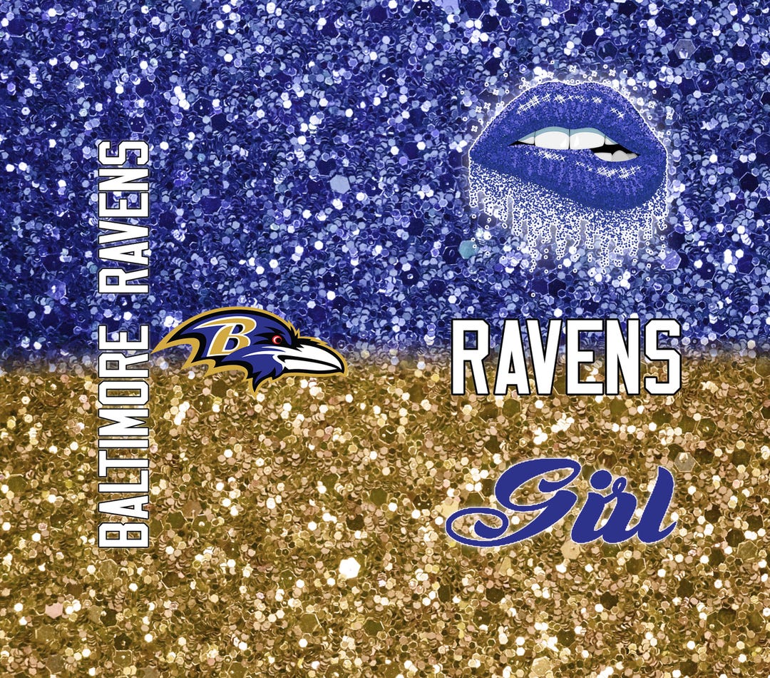 Ravens Glitter Tumbler Wrap PNG 20 Oz Straight & Tapered Sublimation ...