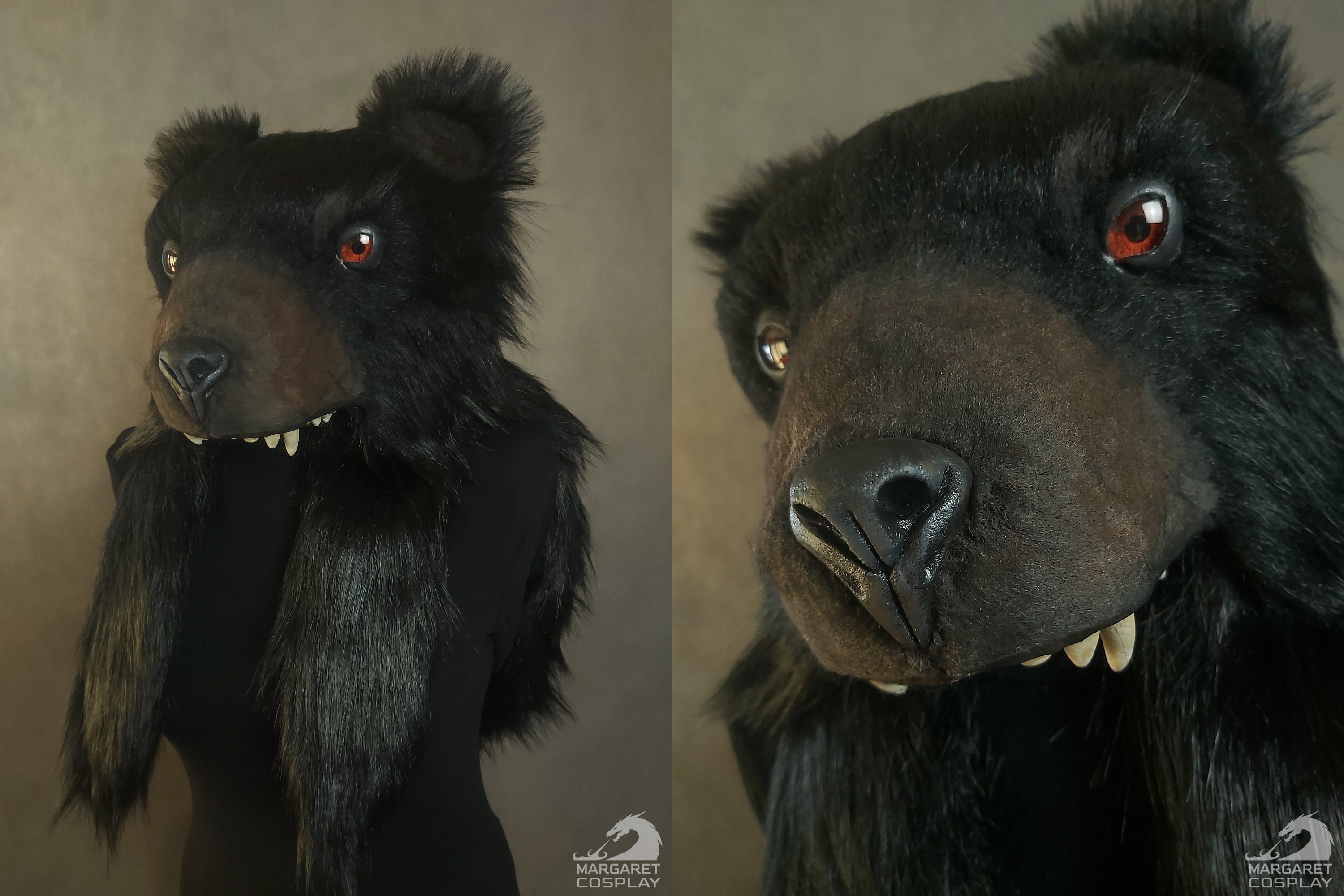 BEAR HEAD HEADDRESS Trophy Prop Cosplay Costume Larp - Etsy