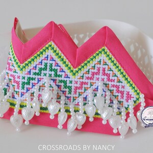 Mini Hmong Princess Hats Traditional Pink Green - Etsy