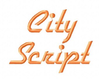 50% Sale City Script Embroidery Fonts 4 Sizes Fonts BX Fonts Embroidery ...