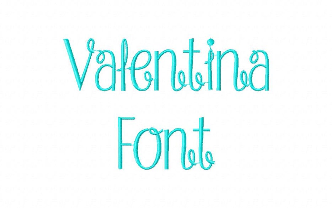 Sale! Valentina Embroidery Fonts 3 Fonts PES Fonts Alphabets Embroidery ...