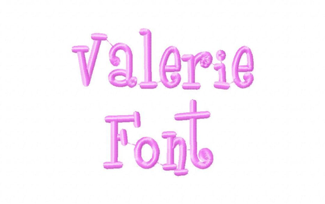 Sale! Valerie Embroidery Fonts 6 Fonts PES Fonts Alphabets Embroidery ...