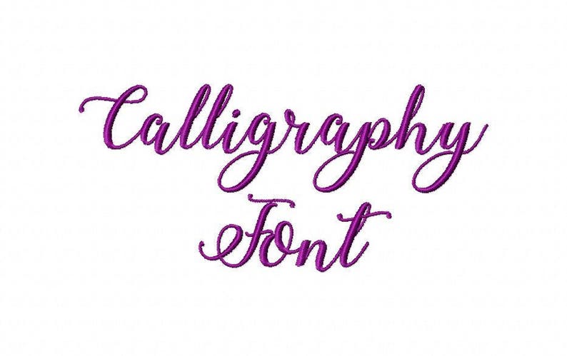 Sale Calligraphy Embroidery Fonts 5 Fonts PES Fonts Alphabets | Etsy