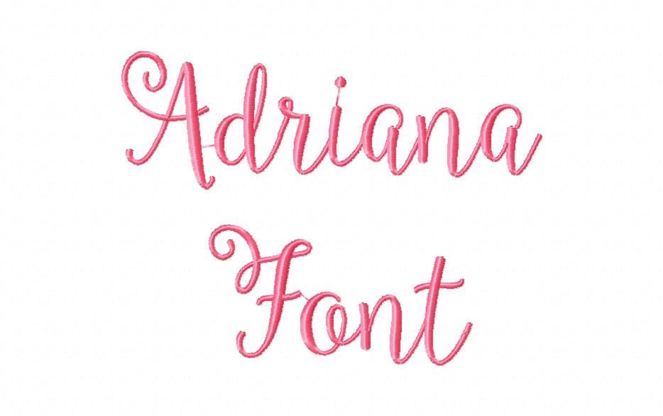 Sale Adriana Embroidery Fonts 5 Fonts PES Fonts Alphabets - Etsy