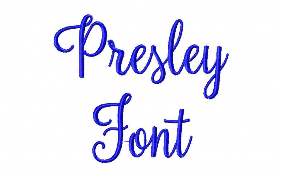 Sale Presley Embroidery Fonts 5 Fonts PES Fonts Alphabets - Etsy