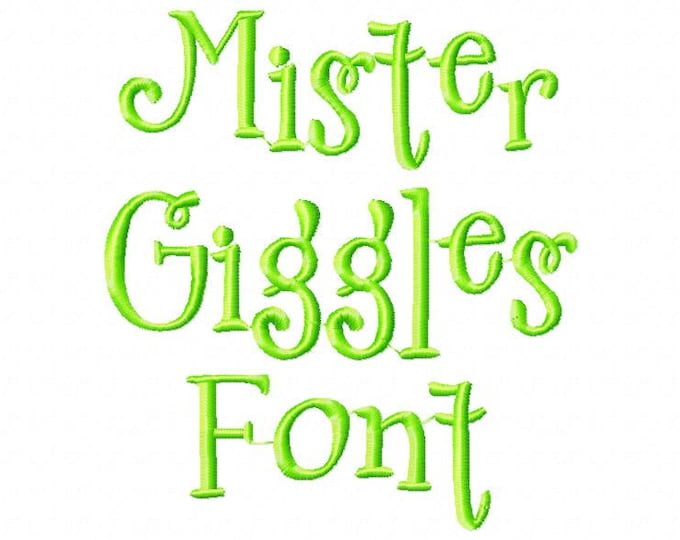 Giggles Machine Embroidery Font Monogram Alphabet 3 Sizes BX Files ...