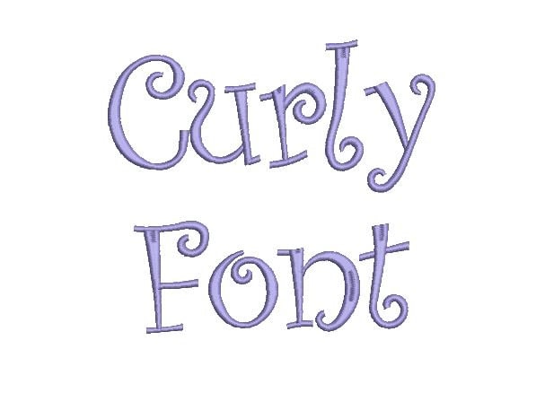 Sale Curly Embroidery Fonts 3 Fonts PES Fonts Alphabets - Etsy
