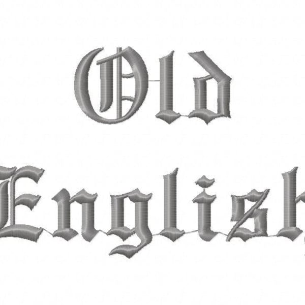 Old English Embroidery Font - Etsy