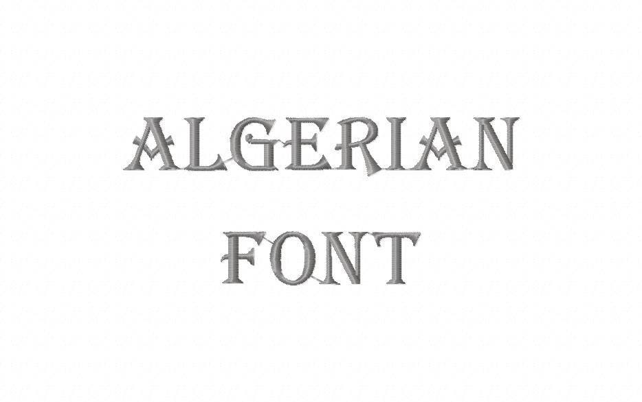 Sale Algerian Embroidery Fonts 3 Fonts PES Fonts Alphabets - Etsy