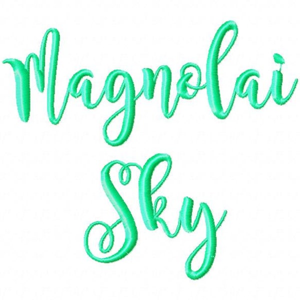 Magnolia Sky Embroidery Font - Etsy
