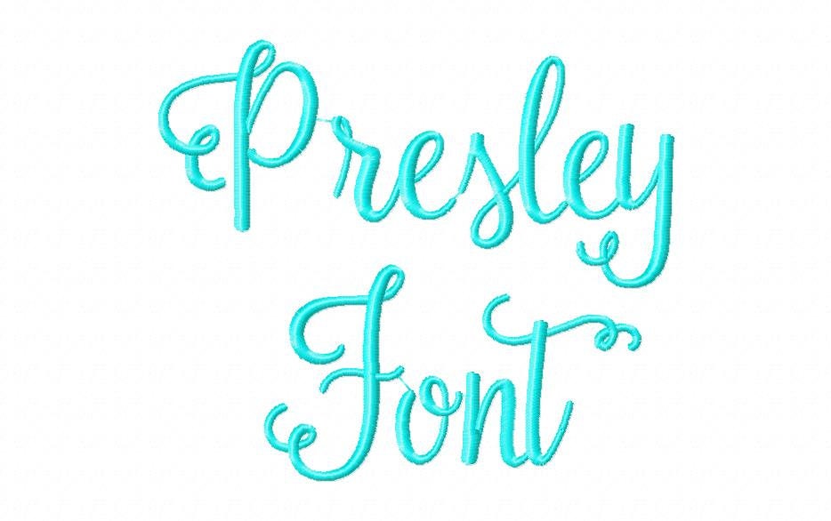 Sale Presley Embroidery Fonts 5 Fonts PES Fonts Alphabets - Etsy