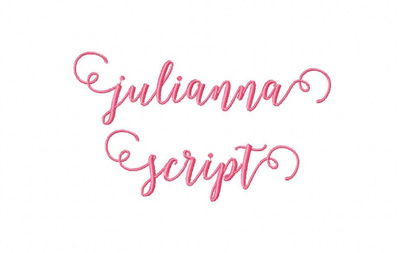 Sale Julianna Script Embroidery Fonts 3 Fonts PES Fonts - Etsy