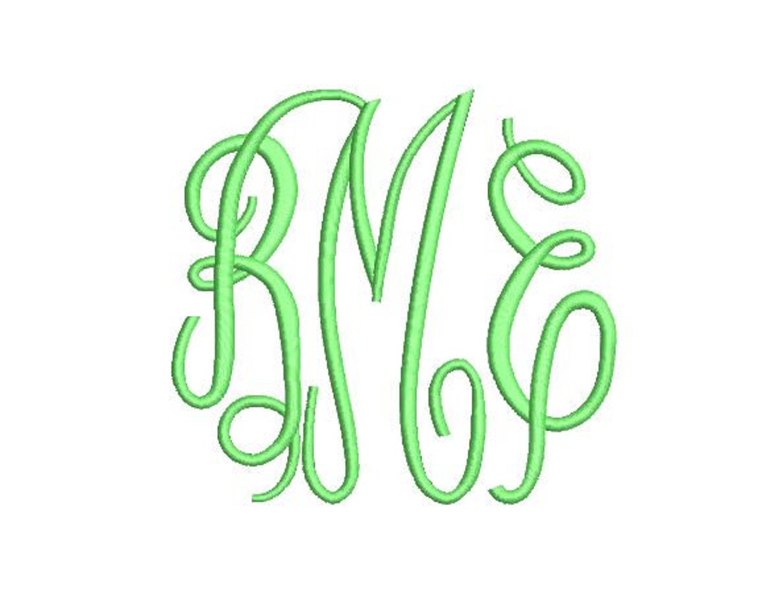 Fancy Monogram Embroidery Fonts 3 Font PES Fonts Alphabets Embroiderey ...