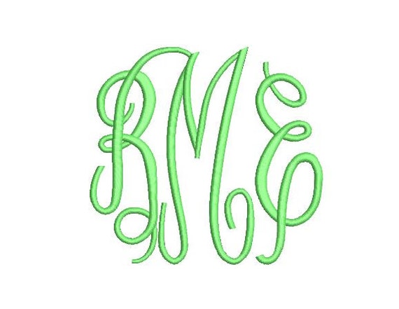 Fancy Monogram Embroidery Fonts 3 Font PES Fonts Alphabets - Etsy