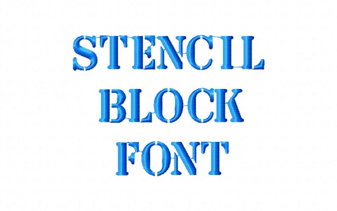 Sale! Stencil Block Embroidery Fonts 2 Fonts PES Fonts Alphabets ...