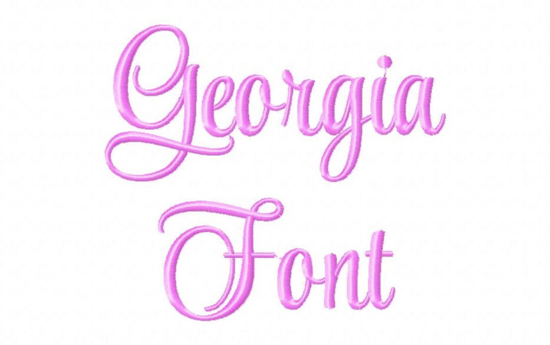 Sale! Georgia Embroidery Fonts 5 Fonts PES Fonts Alphabets Embroidery ...