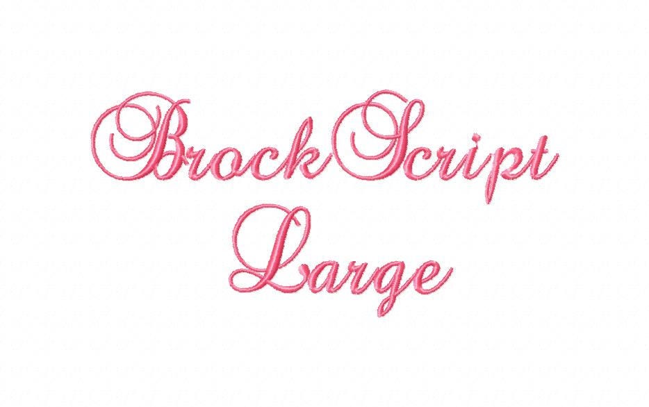 Sale Brock Script Embroidery Fonts 3 Fonts PES Fonts - Etsy