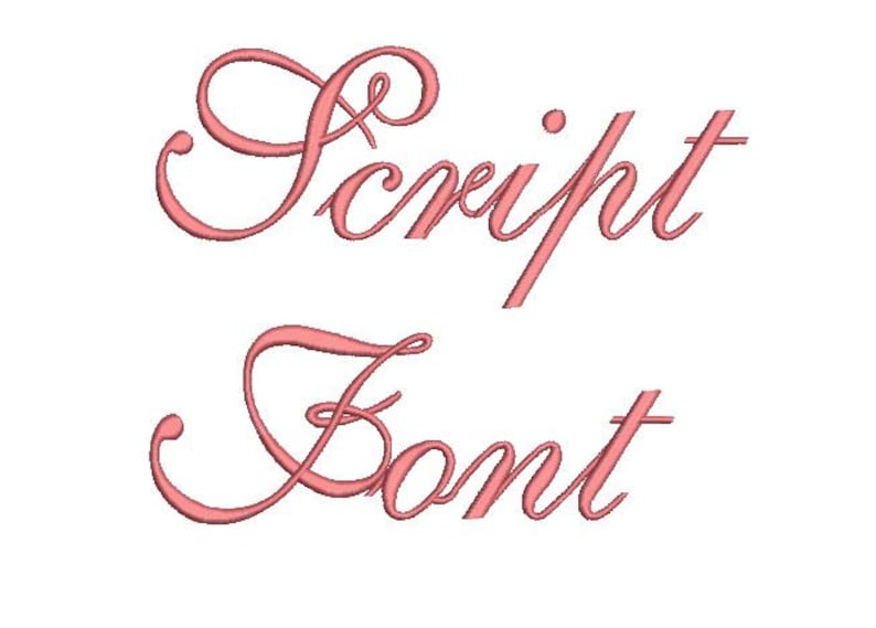Sale Script Embroidery Fonts 3 Fonts PES Fonts Alphabets - Etsy