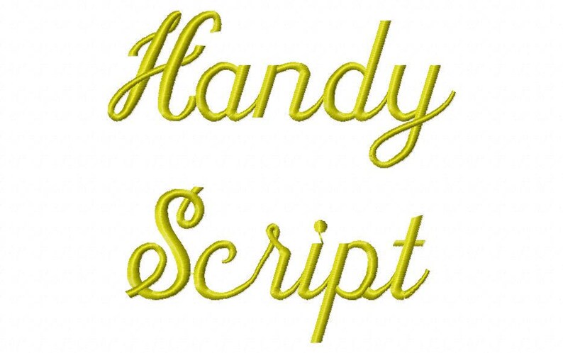 Sale Handy Script Embroidery Fonts 5 Fonts PES Fonts - Etsy