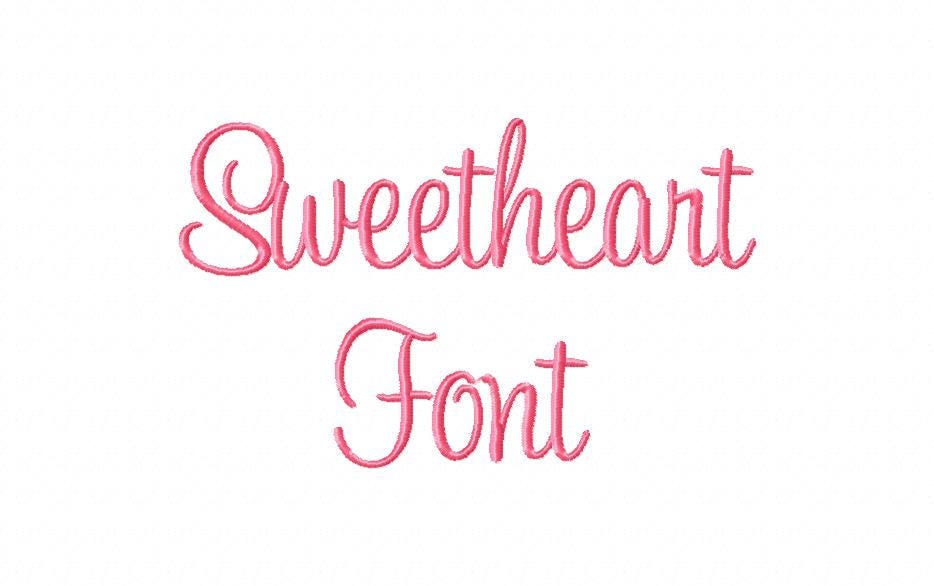 Sale Sweetheart Embroidery Fonts 3 Fonts PES Fonts Alphabets - Etsy