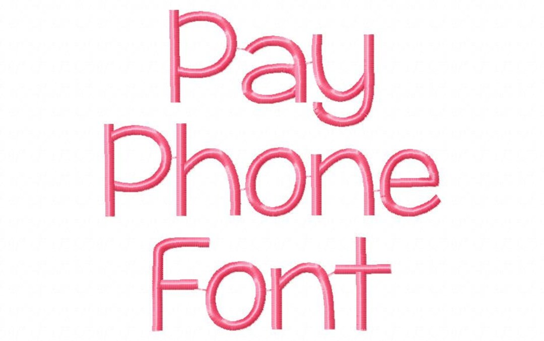 Sale! Pay Phone Embroidery Fonts 3 Fonts PES Fonts Alphabets ...