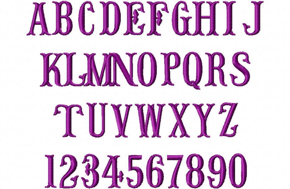 Sale Fish Tail Embroidery Fonts 3 Fonts PES Fonts Alphabets | Etsy