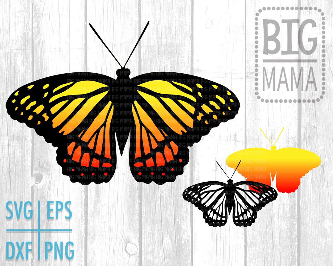 Butterfly Svg, Two Layer Butterfly Svg Eps Png Dxf, Svg Files for ...