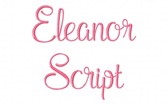 Sale Eleanor Script Embroidery Fonts 5 Fonts PES Fonts | Etsy