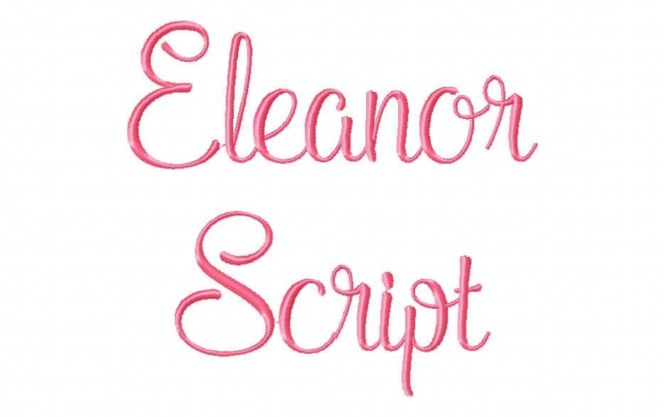 Sale! Eleanor Script Embroidery Fonts 5 Fonts PES Fonts Alphabets ...