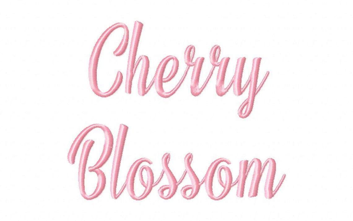 Sale Cherry Blossom Embroidery Fonts 5 Size PES Fonts | Etsy