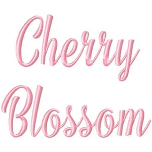 Sale! Cherry Blossom Embroidery Fonts 5 Size PES Fonts Alphabets ...