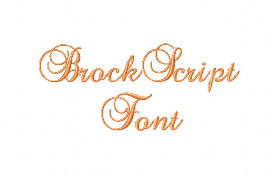 Sale Brock Script Embroidery Fonts 3 Fonts PES Fonts - Etsy