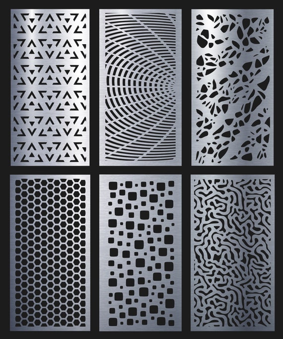 Laser Cut Metal Designs Laser Cut Ornamental Panels Set With Pattern,