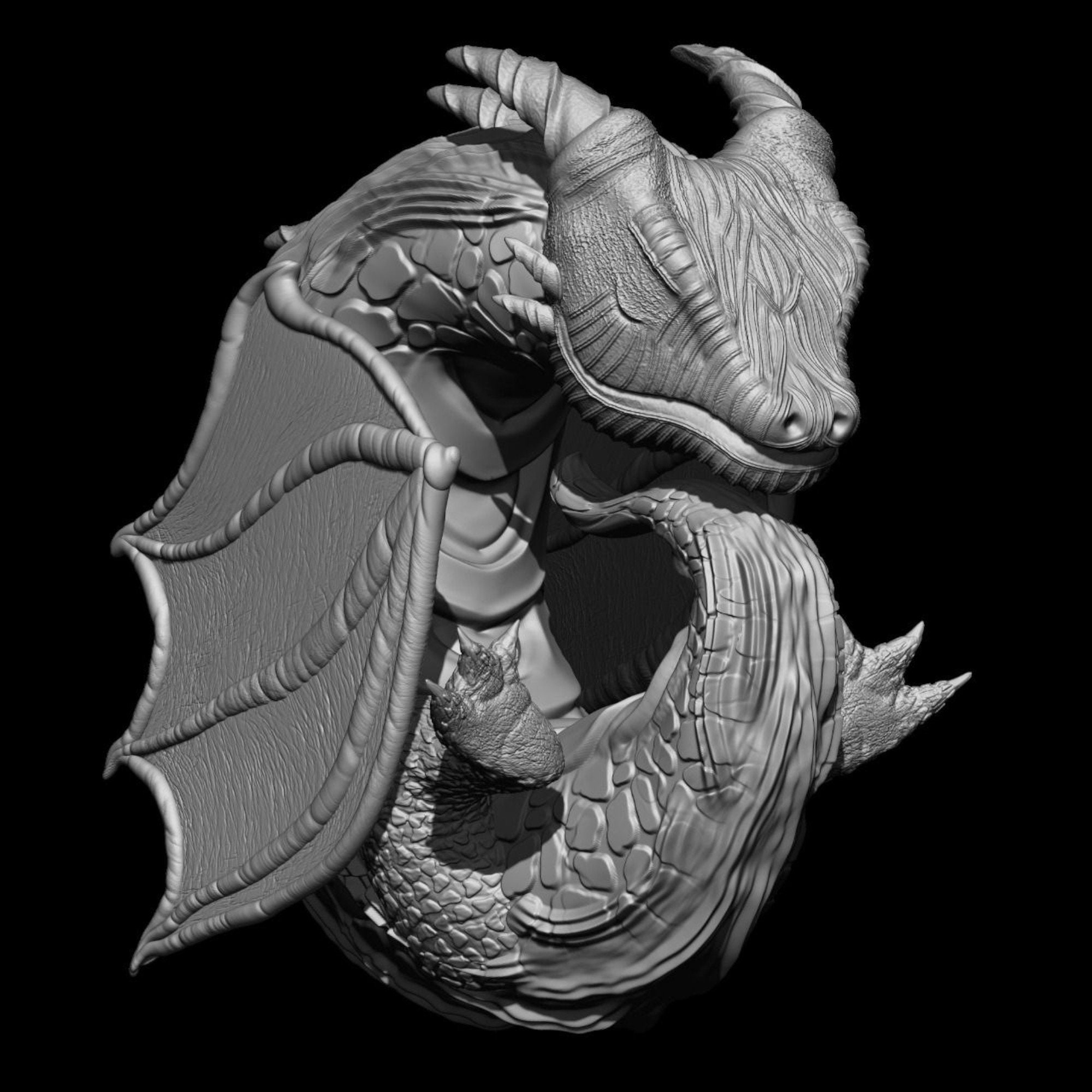 Dragon Hatchlings: 4 Baby Dragon STL Models for Clear Resin Eggs Create ...